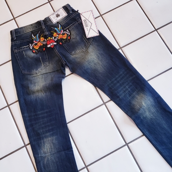 SOSOO | Jeans | Sosoo Roses Embroidered Jeans Mens Nwt | Poshmark